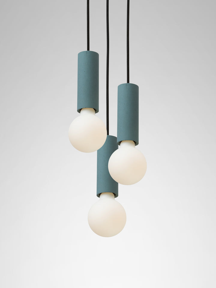 Ila Trio pendant lamp in coloured concrete | Plato Design